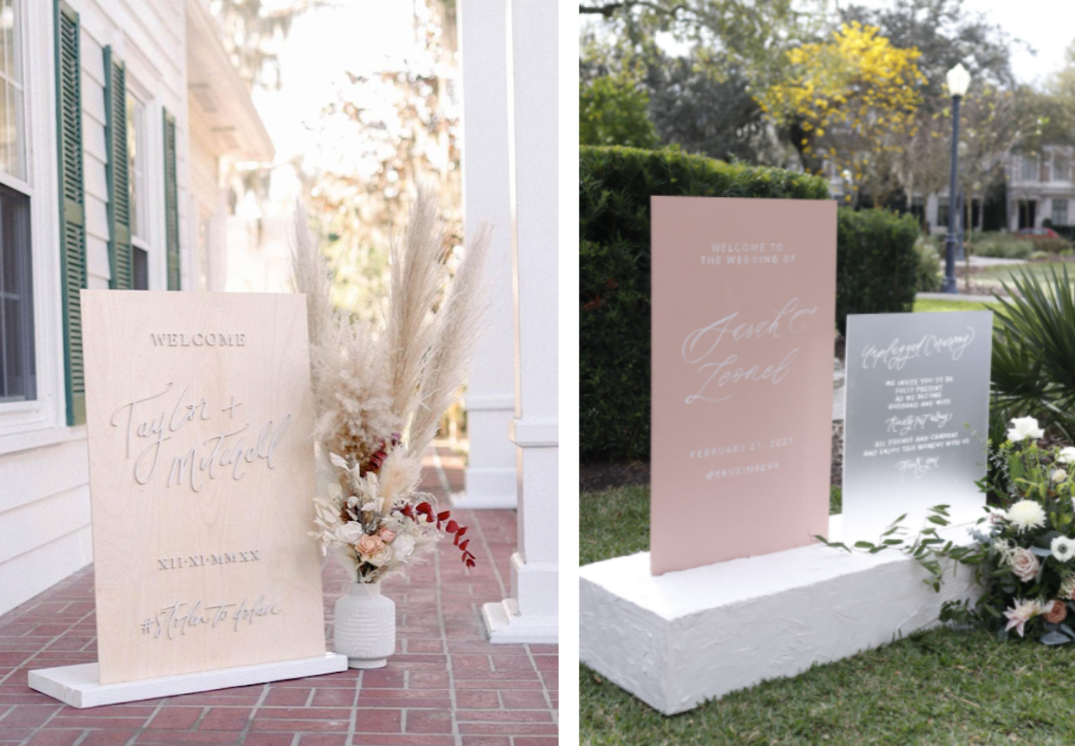 Beautiful Beginnings: Your Wedding's Welcome Sign - andimejia.com